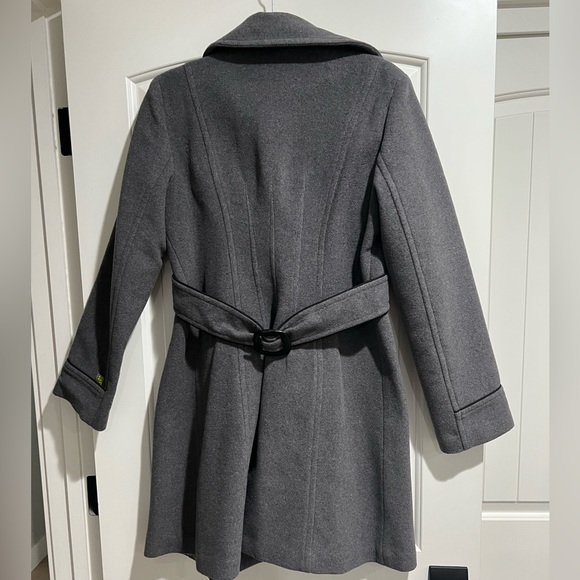Soia & Kyo | Jackets & Coats | Soia Kyo Wool Long Grey Lines Coat ...